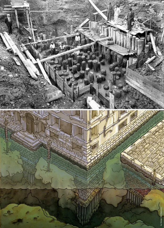 Venice's Enduring Base: 10 Million Timber Pilings Sustaining the City ...